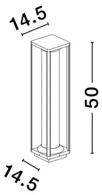Venkovní lampa Pacific 50 dřevo
