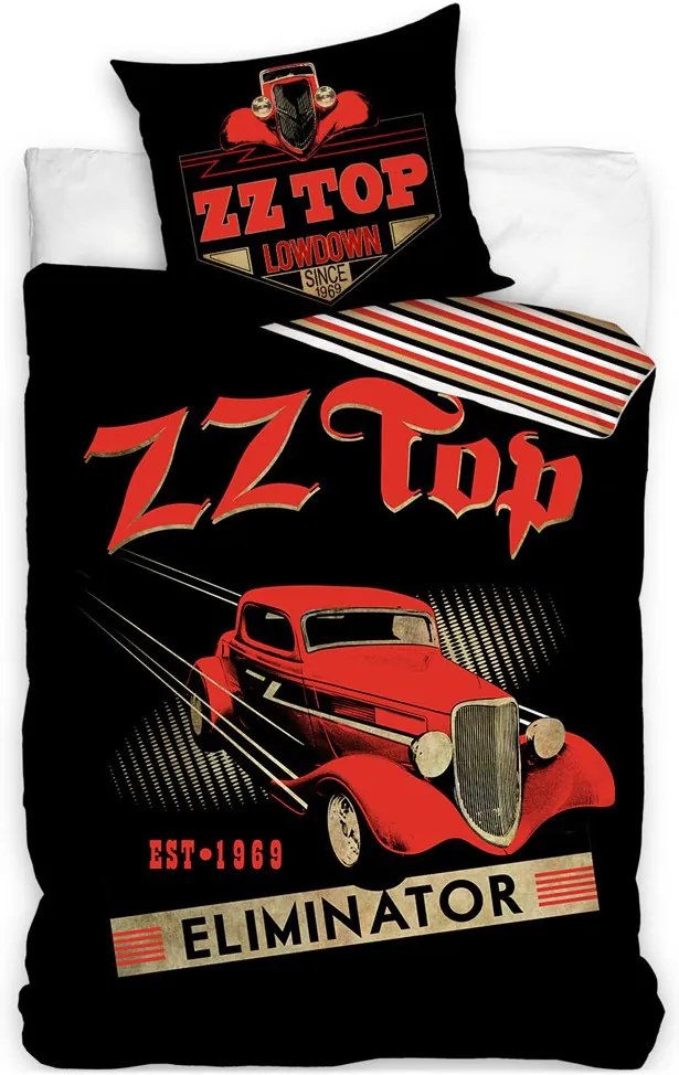 Bavlněné ložní povlečení ZZ Top - motiv Eliminator - 100% bavlna Renforcé - 70 x 90 cm + 140 x 200 cm