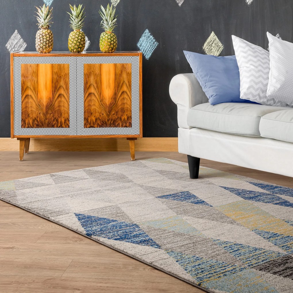 Tribeca Design Kusový koberec Jars Harlequin Blue Rozměry: 120x170 cm