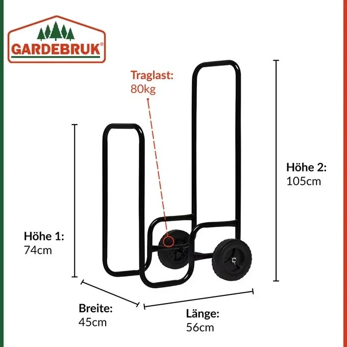 Gardebruk Vozík na palivové dřevo 101766