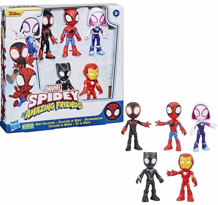 Hasbro marvel spidey and his amazing friends kolekce 5 figurek, f8401