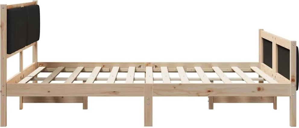 Rám postele Hnědo-černá 160 x 200 cm Masivní borovicové dřevo 3394310