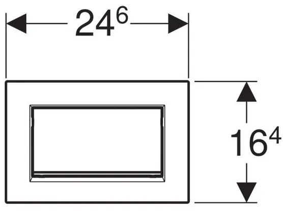 Geberit Sigma30 Ovládací tlačítko chrom/chrom/chrom kov 115.893.KX.1