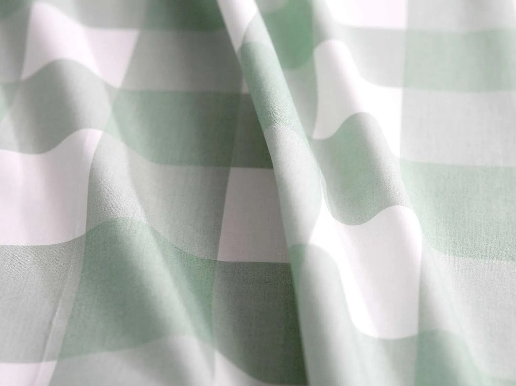 Bavlněné povlečení Kostky - mint Velikost: 140 x 200 + 70 x 90