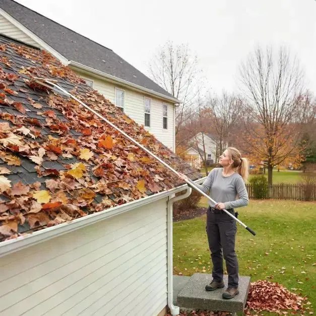 Střešní kartáč na čištění listí a nečistot, 6,3 m NP12976