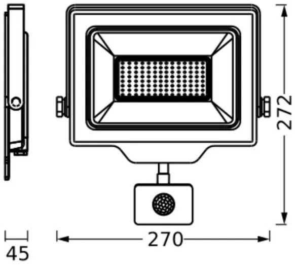 Ledvance - LED Venkovní reflektor se senzorem FLOODLIGHT LED/100W/230V IP44