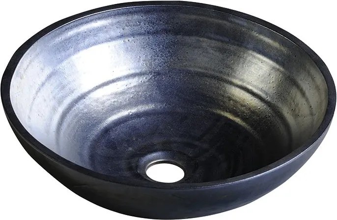 SAPHO ATTILA keramické umyvadlo, průměr 46,5 cm, petrolejová DK011