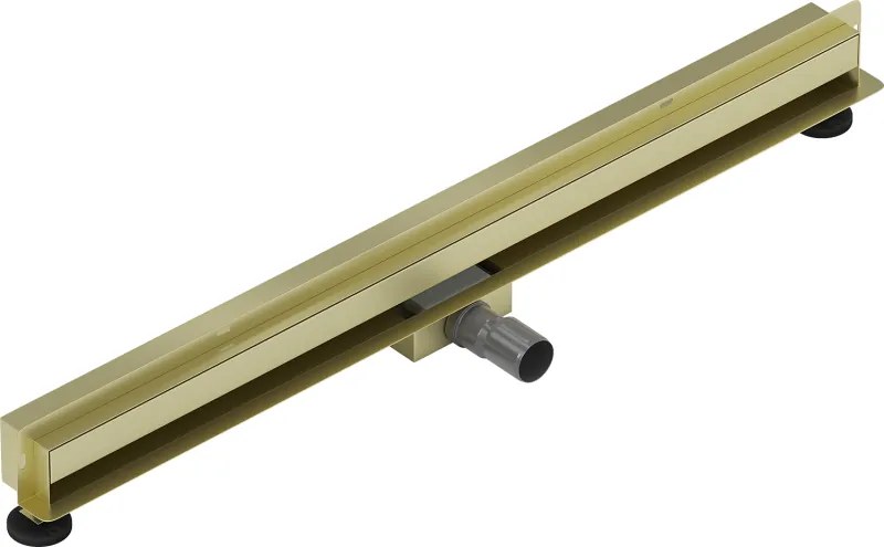 Mexen Flat Wall, sprchový žlab na zeď 2v1, 100 cm, zlatá matná, 1A30100