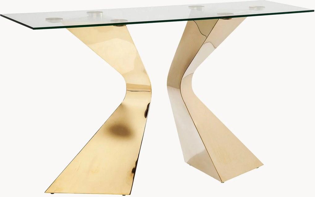 Konzolový stolek se skleněnou deskou Gloria