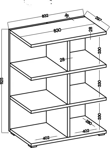 Regál MODESTO 06 dub artisan