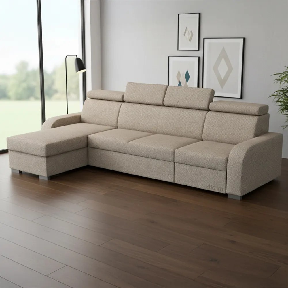 Sedací souprava OSLO L | 170x305 | rozkládací + 2x úložný prostor | VÝBĚR TKANIN