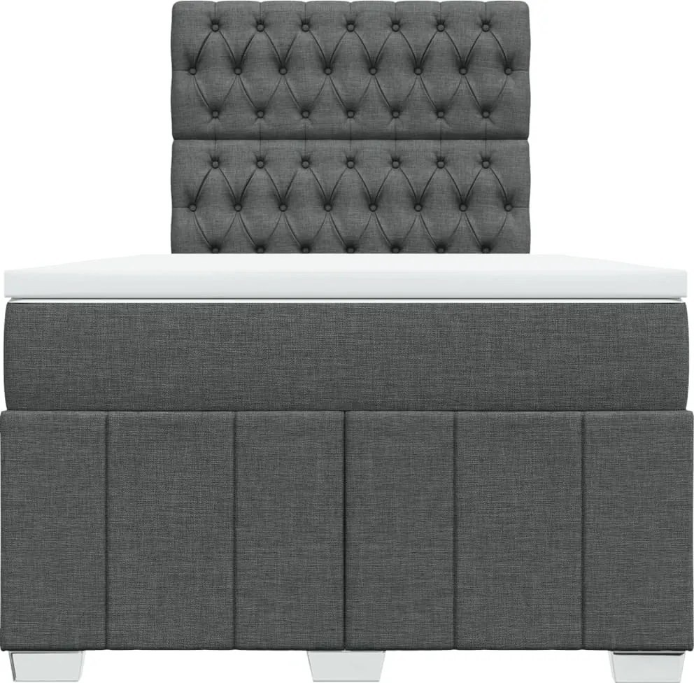 Box spring postel s matrací tmavě šedá 120x190 cm textil 3293915