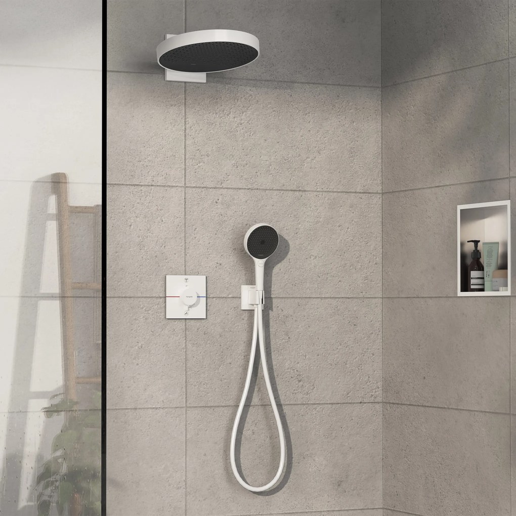 Hansgrohe ShowerSelect Comfort E, termostat pod omítku pro 2 spotřebiče, bílá matná, HAN-15572700