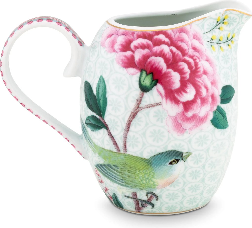 Pip Studio Blushing Birds white mlékovka 250ml, bílá
