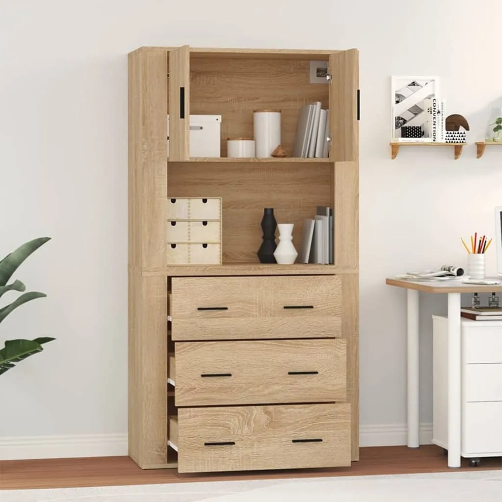 Skříň highboard dub sonoma kompozitní dřevo 3185386
