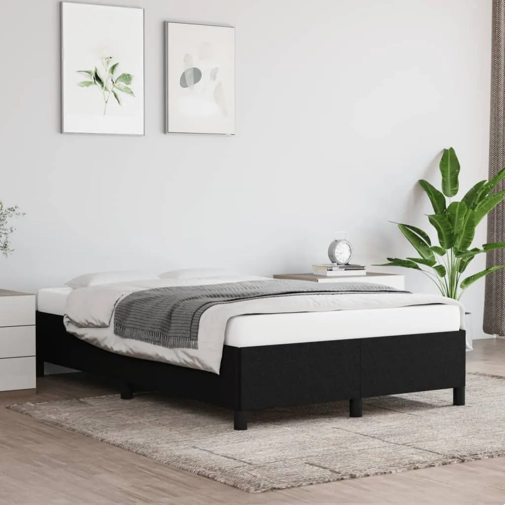 Rám postele bez matrací černá 120x190 cm textil 3269633