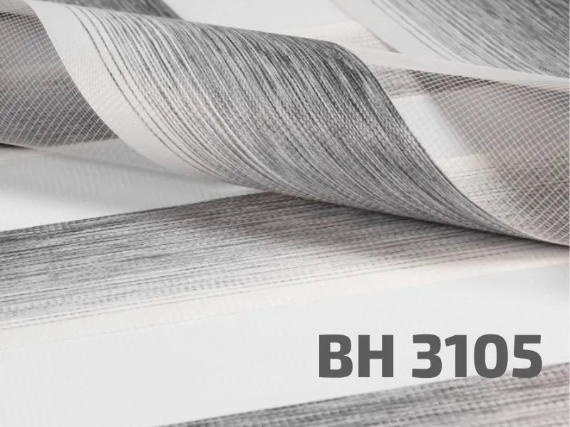ZEBRA-SHOP Roleta DEN A NOC / MINI / RAINBOW / BÍLO-ŠEDÁ / BH 3105 Barva mechanizmu: hnědá, Výška: 150, Šířka: 54
