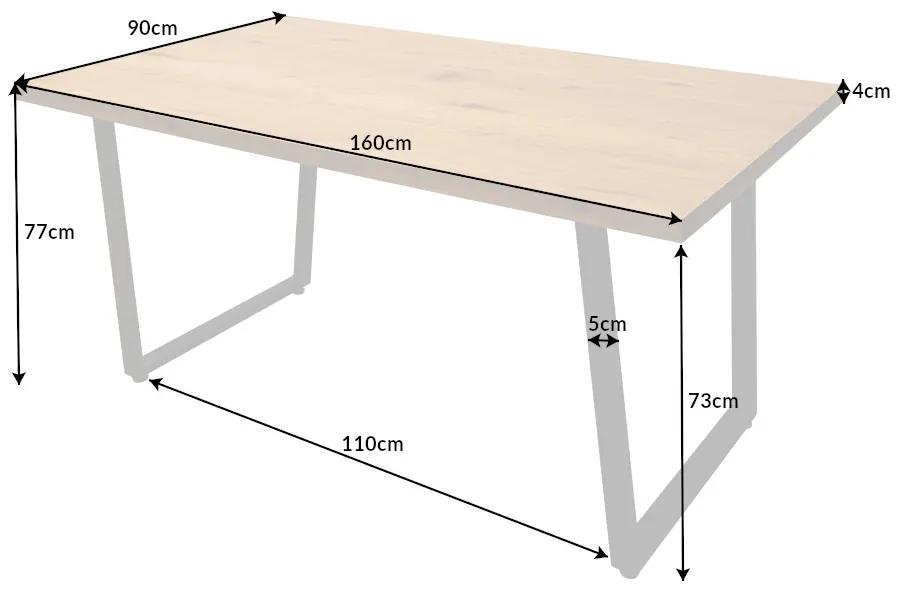 Jídelní stůl LADON Dekorhome 140x90x77 cm