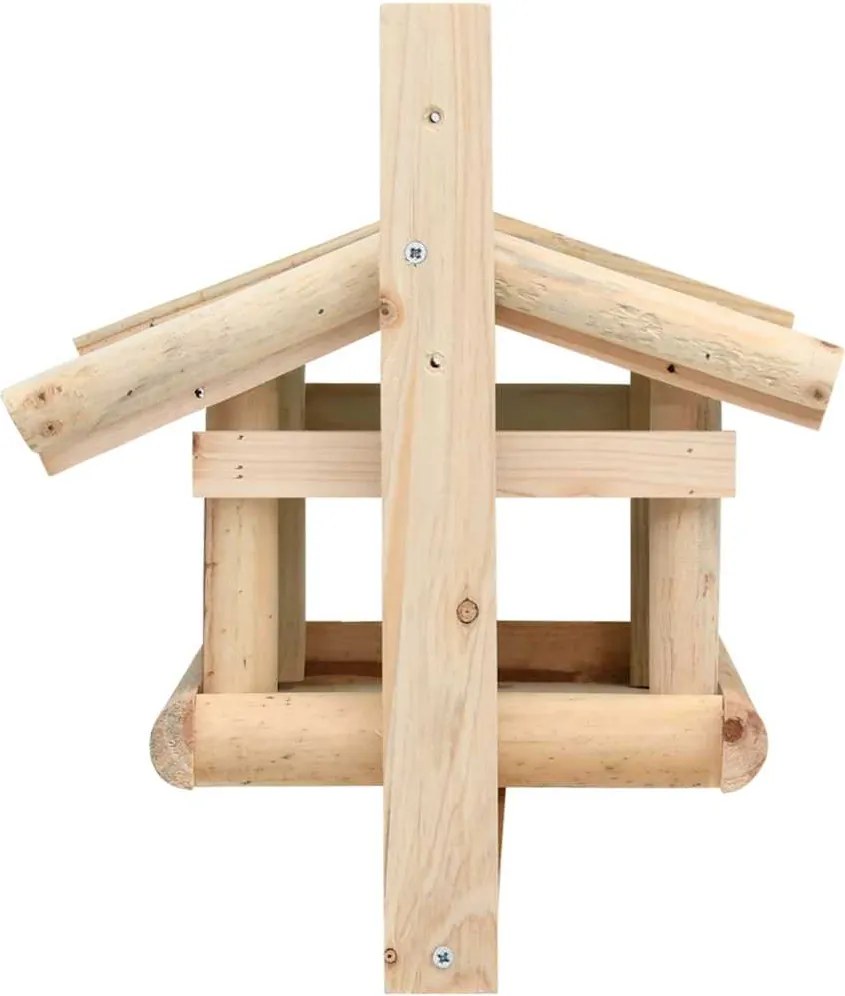 Krmítko pro ptáky masivní dřevo 35 x 29,5 x 21 cm 314818