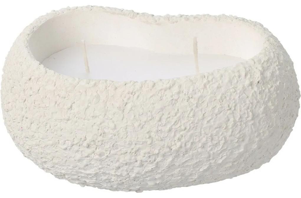 Dekorační svíčka Dalia, bílá, 16 x 7 x 10,5 cm