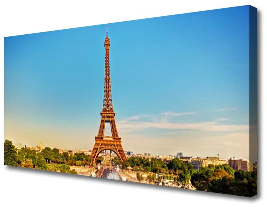 Obraz na plátně Eiffelová Věž Paříž 100x50 cm