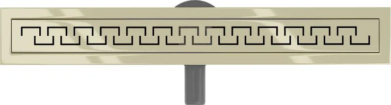 Mexen Flat 360°, nerezový sprchový žlab vzor M15 50 cm, zlatá lesklá, 1524050-40