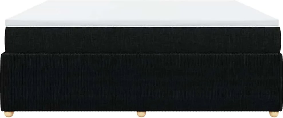 Box spring postel s matrací černá 180x200 cm textil 3285590