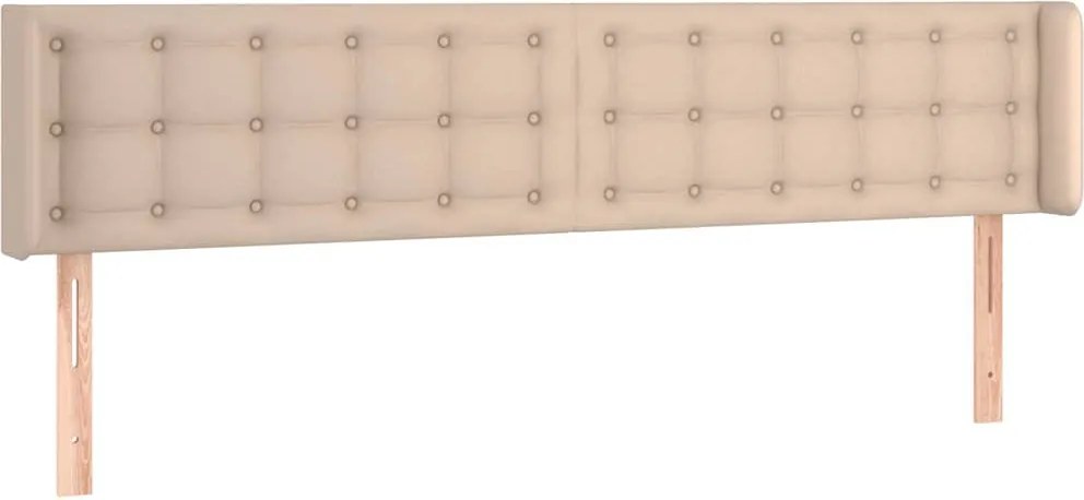 Čelo postele typu ušák cappuccino 163x16x78/88 cm umělá kůže 3118869