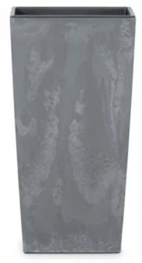 PROSPERPLAST Květináč - URBI SQUARE Beton Effect Rozměr: 29,2x29,2 cm, Barva: beton
