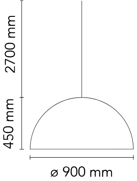 Flos Skygarden S2, matně hnědé závěsné svítidlo s vnitřním štukem, 1x205W E27, prům. 90cm