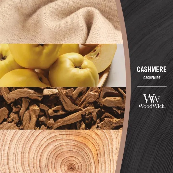 WoodWick – svíčka Cashmere (Kašmír) Velikost: malá 85 g