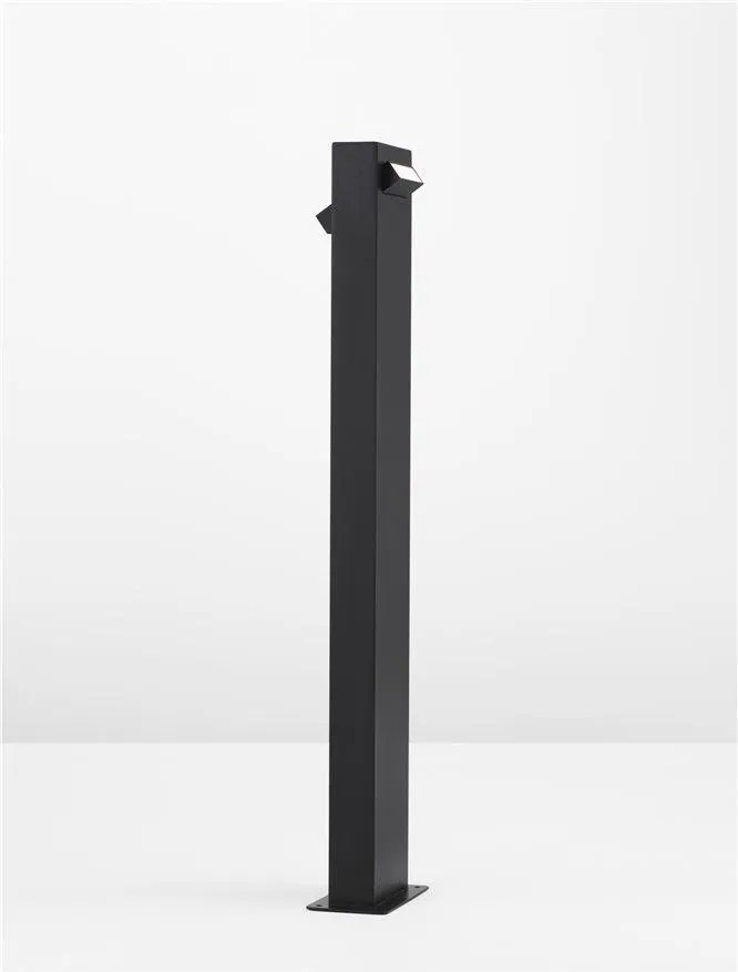 NV 9020924 Venkovní sloupkové svítidlo ZELDA černý hliník a akrylový difuzor proti oslnění LED 9W 3000K 100-240V IP65 - NOVA LUCE