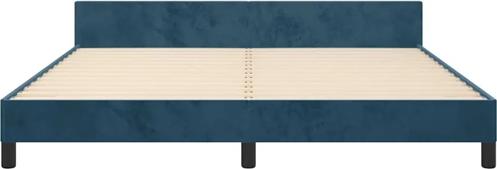 Rám postele bez matrace tmavě modrý 160x200 cm samet 3125767