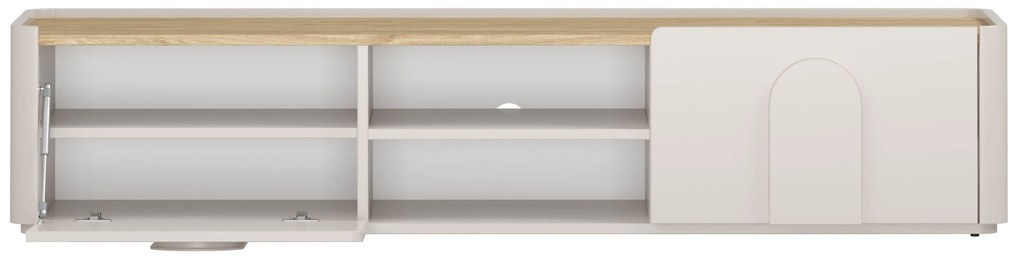TV stolek Amilio 170 cm - kašmírová / dub olejovaný / kašmírové úchytky