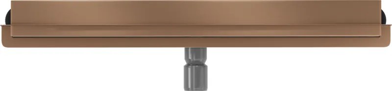 Mexen Flat Wall, sprchový žlab na zeď 2v1, 50 cm, měděná matná, 1C30050