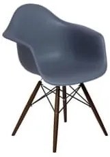 Designová židle DAW, tmavě šedá (Tmavý buk)