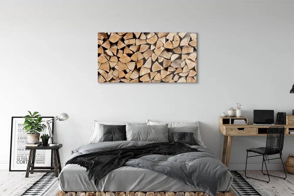 akrylový obraz Wood složení paliva 125x50 cm