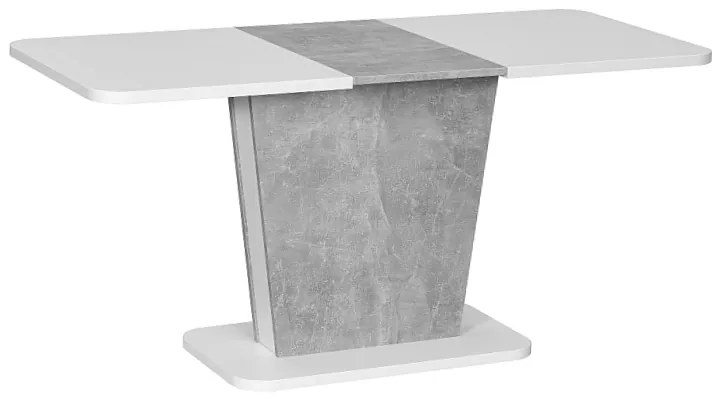 MAXIVA Jídelní stůl rozkládací - CALIPSO, 110x68, matná bílá/beton