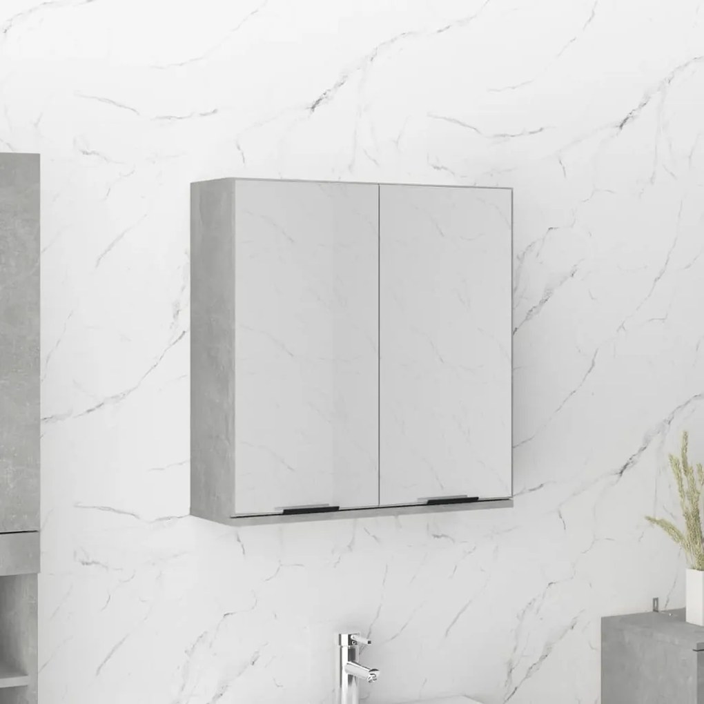 Koupelnová zrcadlová skříňka betonově šedá 64 x 20 x 67 cm - Default Title