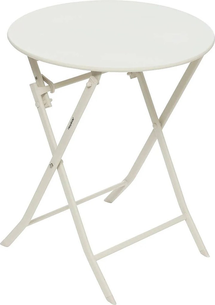 Kovový skládací stůl SUNNY ø 60 cm (ivory)