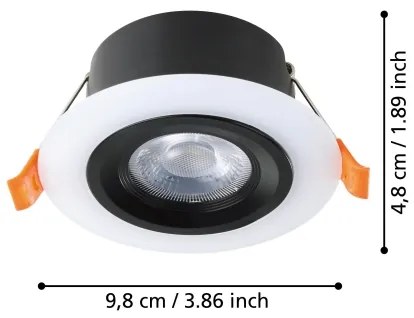 Eglo 900915 - SADA 3x LED Podhledové svítidlo CALONGE 3xLED/4,8W/230V černá