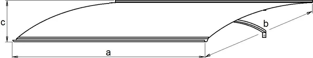 LANIT PLAST, s.r.o. stříška nad dveře LANITPLAST LYRA 150/84,5 stříbrná LG2811