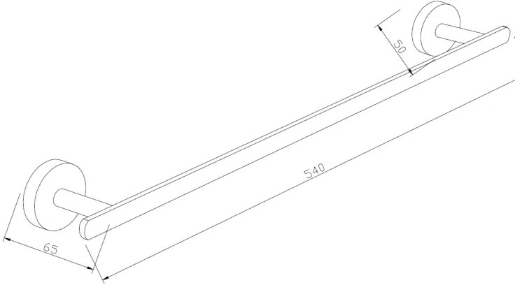 Mexen příslušenství, LOFT lázeňský držák na ručníky, černá, 7012624-70