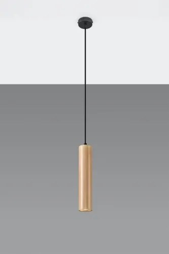 Lustr SOLLUX Lino GU10 1x40W bez zdroje SL.0636 přírodní dřevo