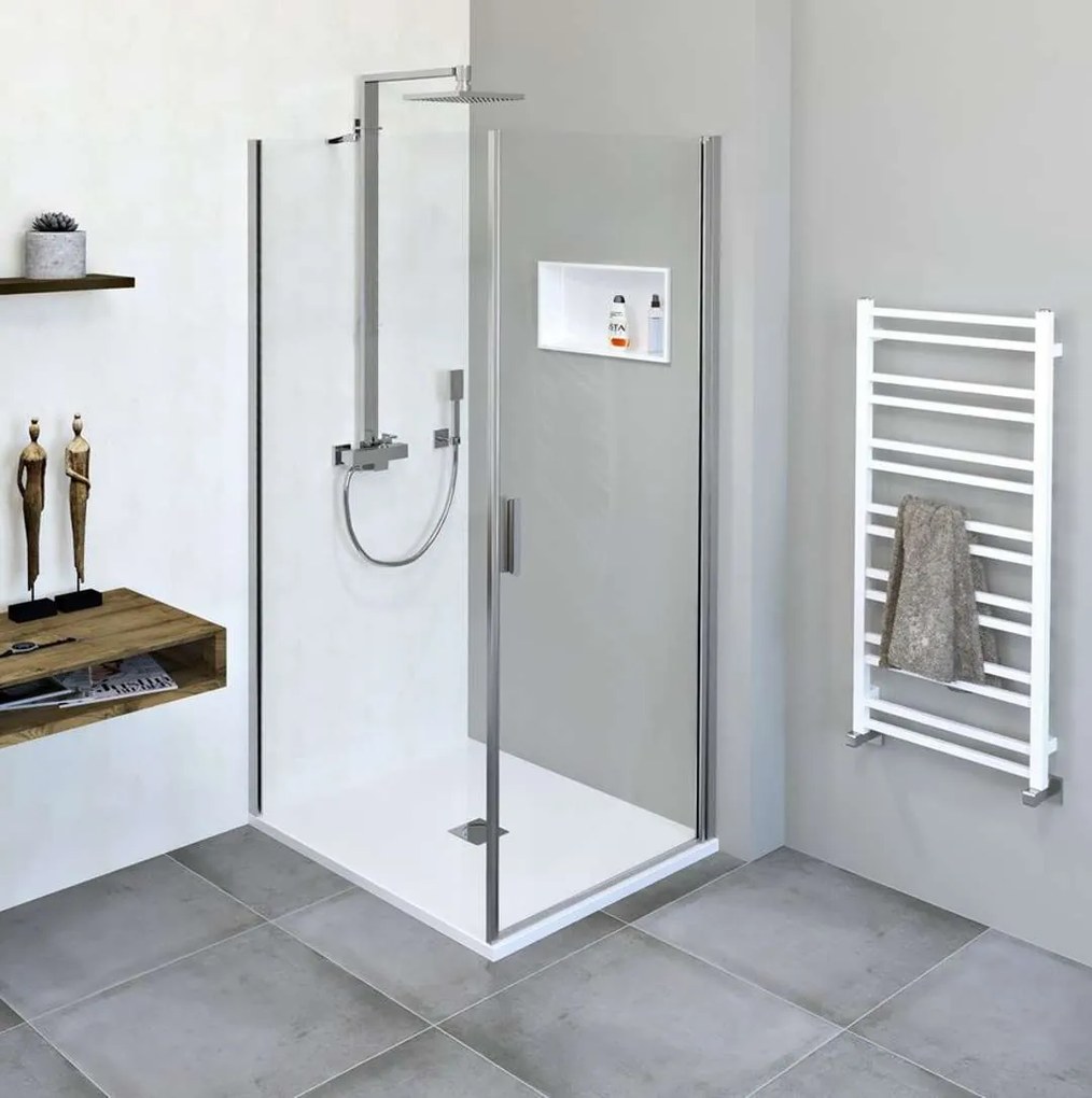 Polysan Zoom Line - Sprchový kout 80x100 cm, L/P varianta, Antidrop, čiré sklo/chrom ZL1280ZL3210