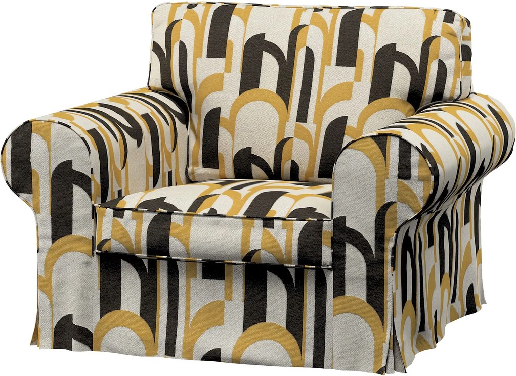 Potah na křeslo IKEA Ektorp barva vícebarevná látka pletený vzor, vzorované