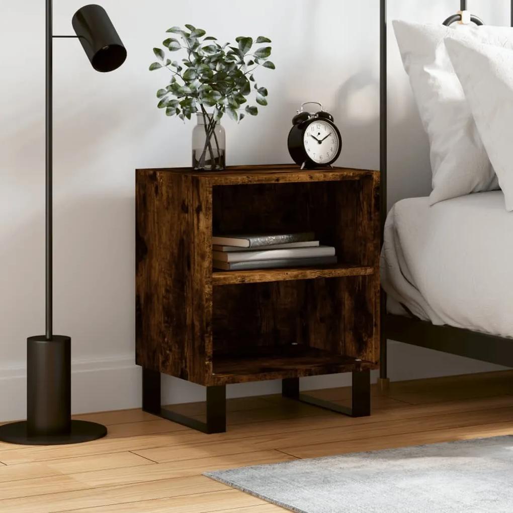 vidaXL Noční stolek 40 x 30 x 50 cm kompozitní dřevo [826802] Barva: hnědý dub