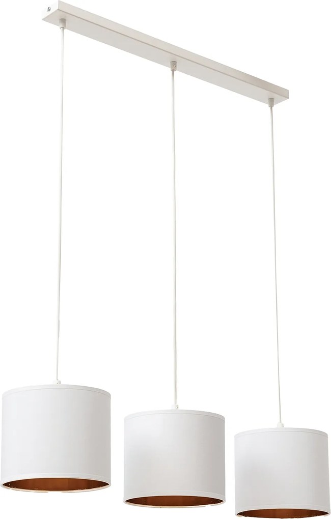 Vespillo, 18x75x105cm závěsná lineární 3 bílý/zlatý