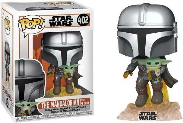 Figurka funko pop! star wars the mandalorian mando flying with jet pack 402