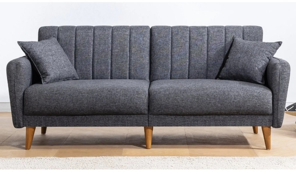 Atelier del Sofa 3-místná pohovka Aqua - Dark Grey, Tmavá Šedá